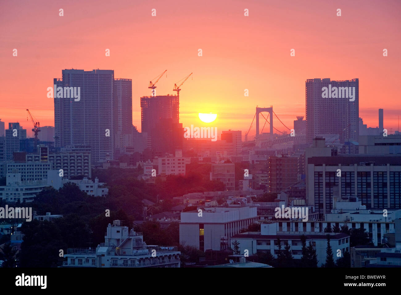 Sunrise over Tokyo, Japan Stock Photo - Alamy