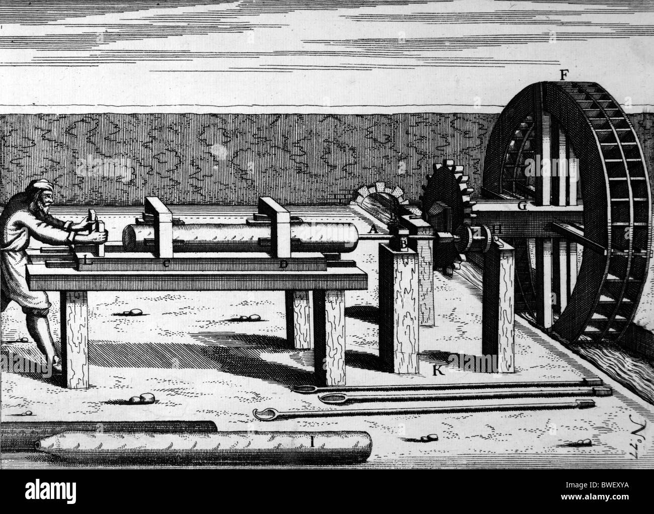 17th century illustration water wheel hi-res stock photography and ...