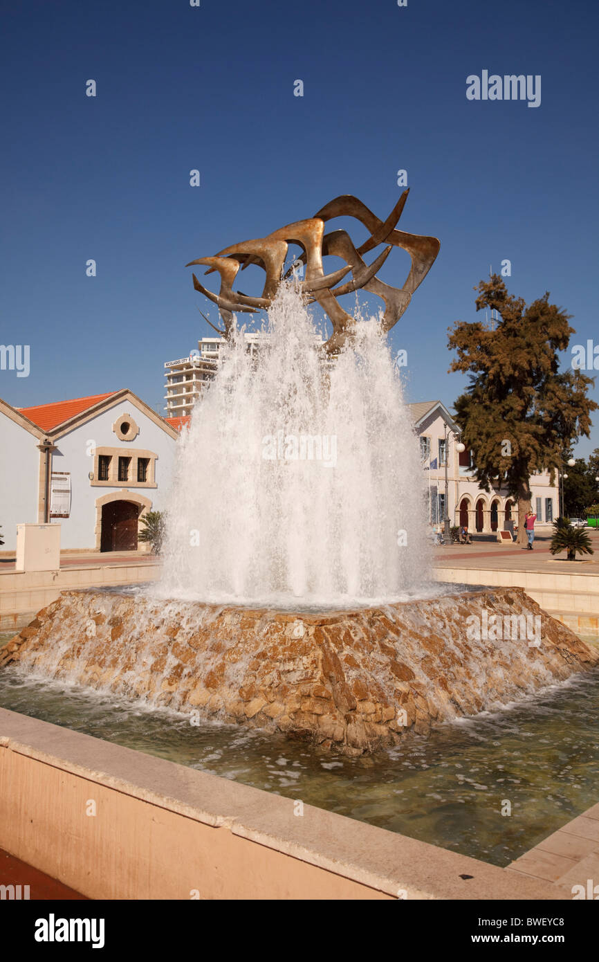 Fountain/sculpture in Europe Square, Larnaca, Cyprus Stock Photo - Alamy