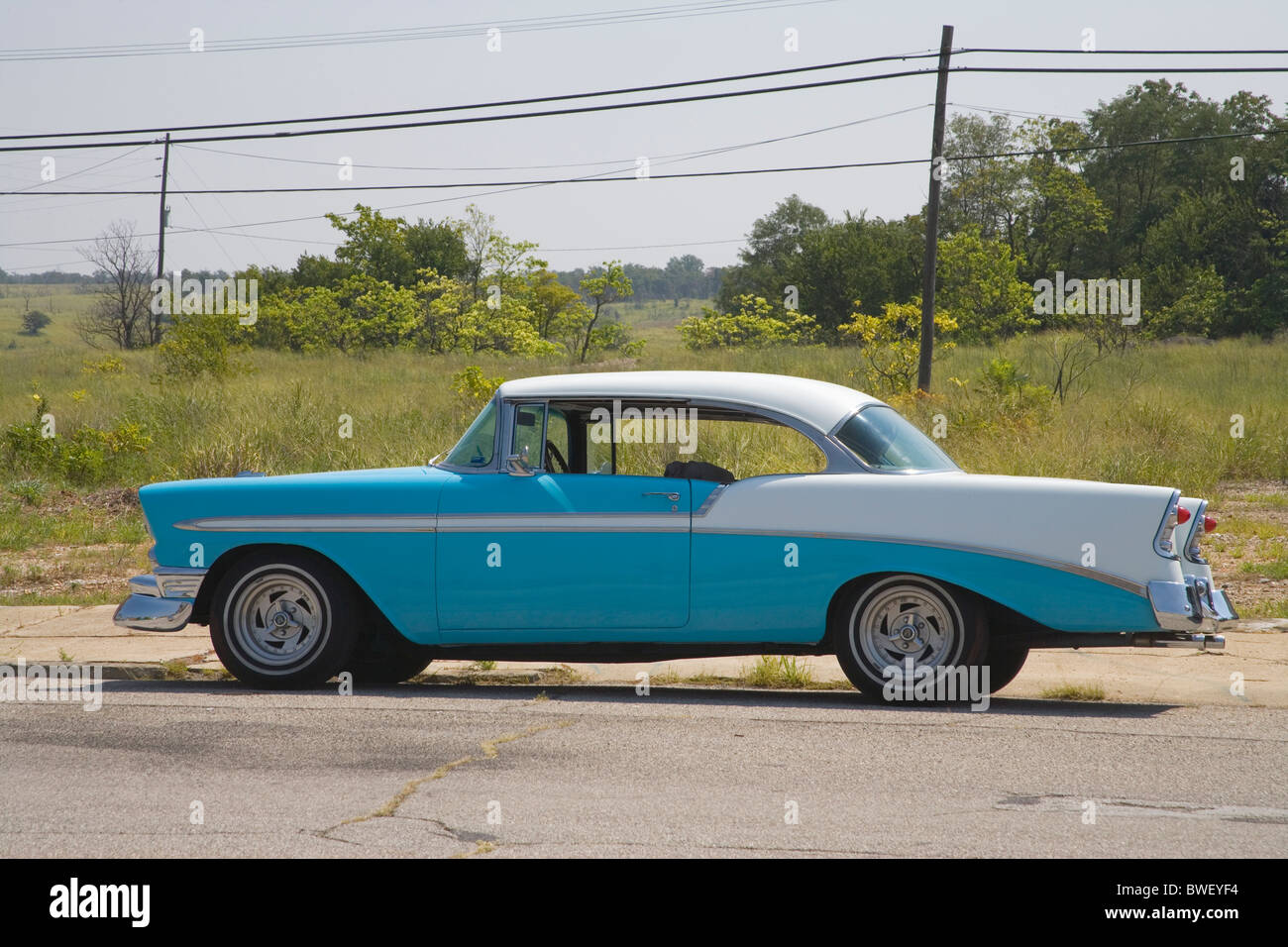 Classic 1950's Pontiac on route 66 Stock Photo - Alamy
