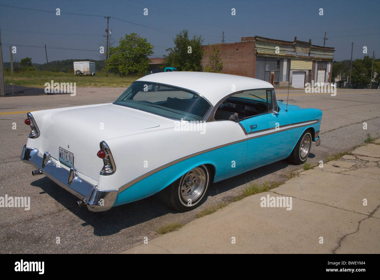 Classic 1950's Pontiac on route 66 Stock Photo - Alamy