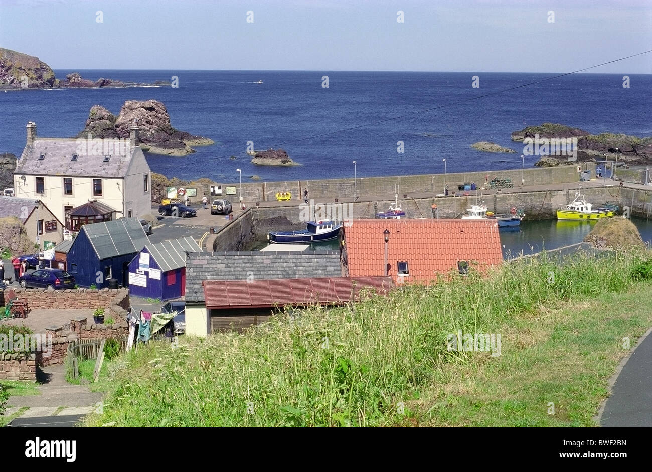 St Abbs Fishing Village, Berwickshire, Borders, Scotland Stock Photo ...