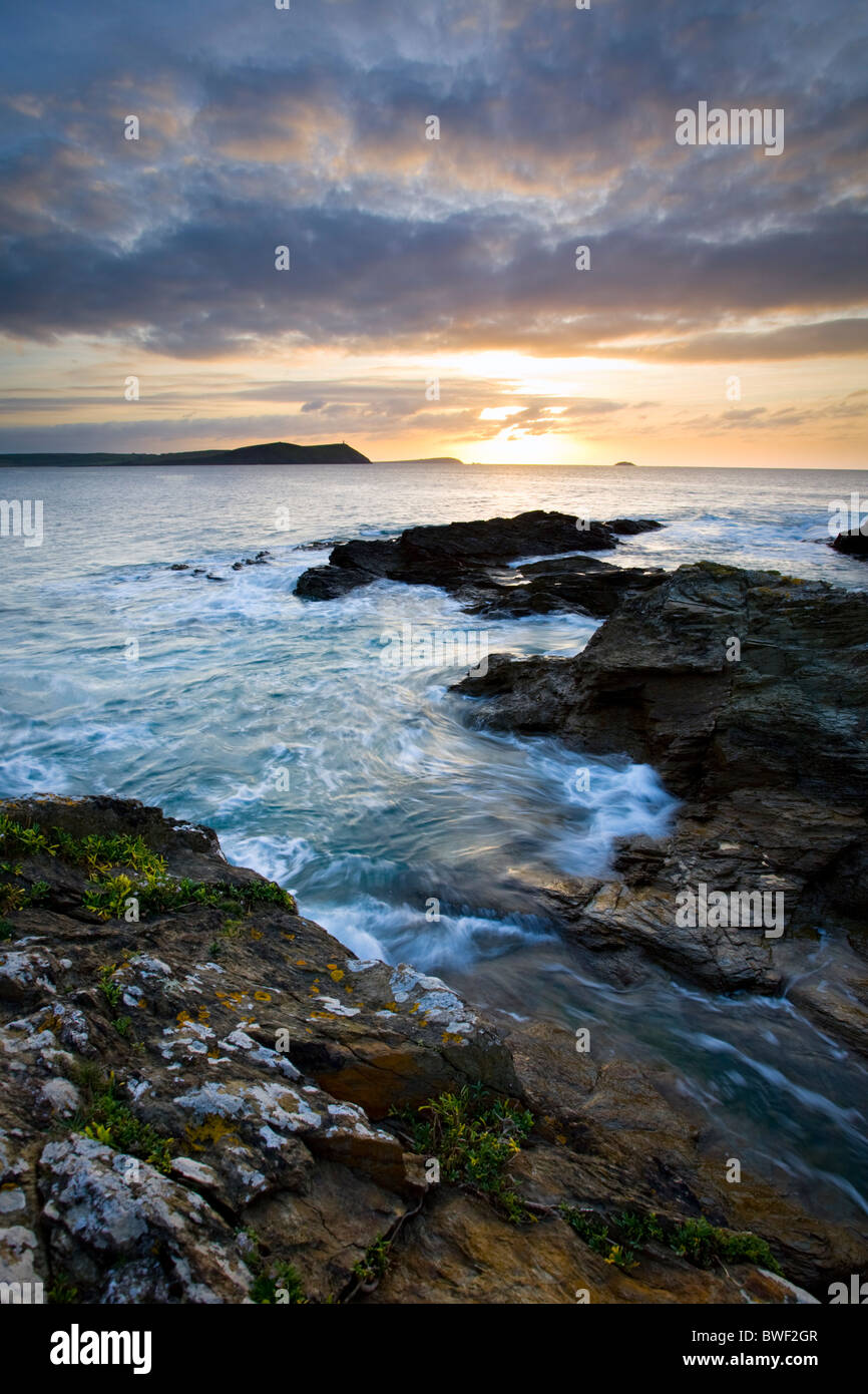 Polzeath sunset hi-res stock photography and images - Alamy
