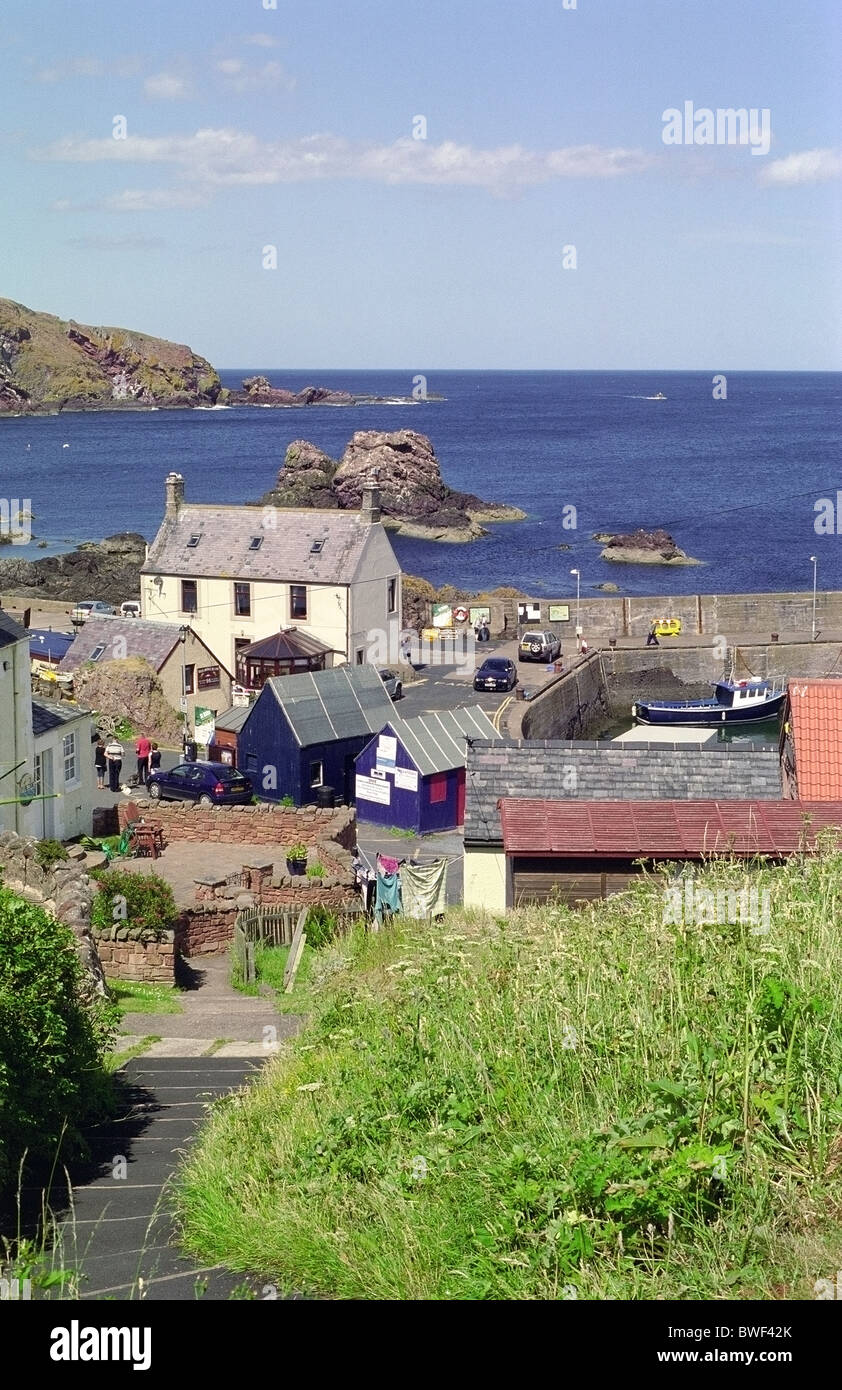 St Abbs Fishing Village, Berwickshire, Borders, Scotland Stock Photo ...