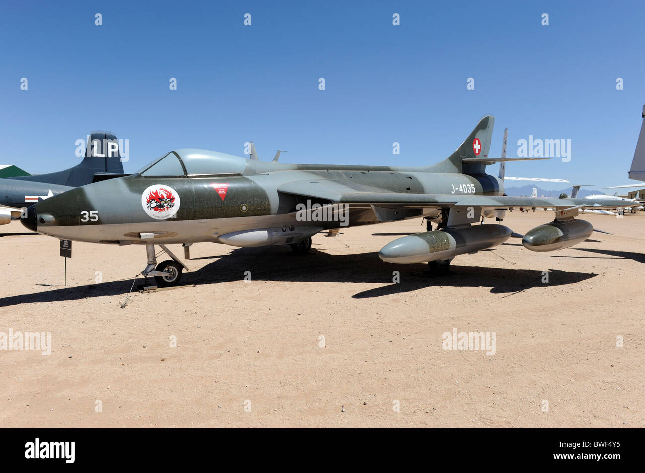 Pima Air & Space Museum Tuscon Arizona Hawker MK 58 Hunter Fighter 1958 ...