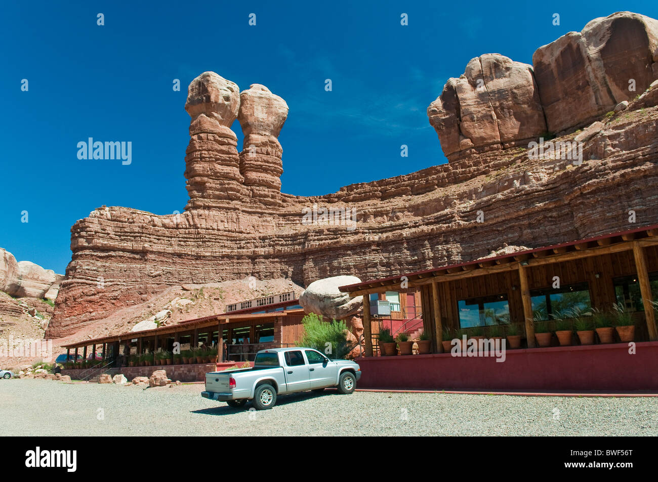 Twin Rocks, Bluff, Northern Utah, USA Stock Photo - Alamy