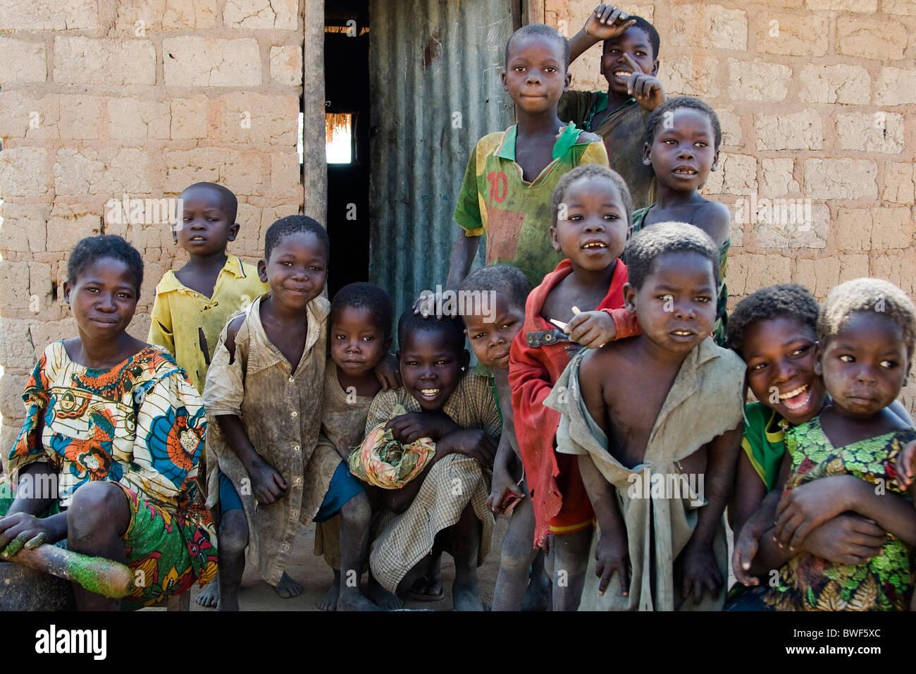 Family in Central African Republic Stock Photo - Alamy