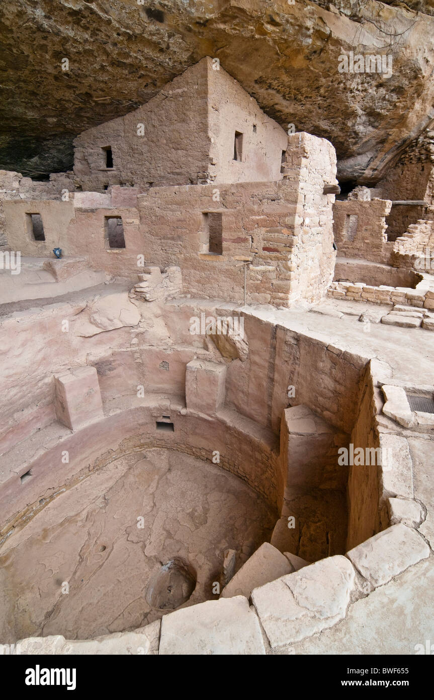 Spruce Tree House, a cliff dwelling of the Ancestral Puebloans American ...