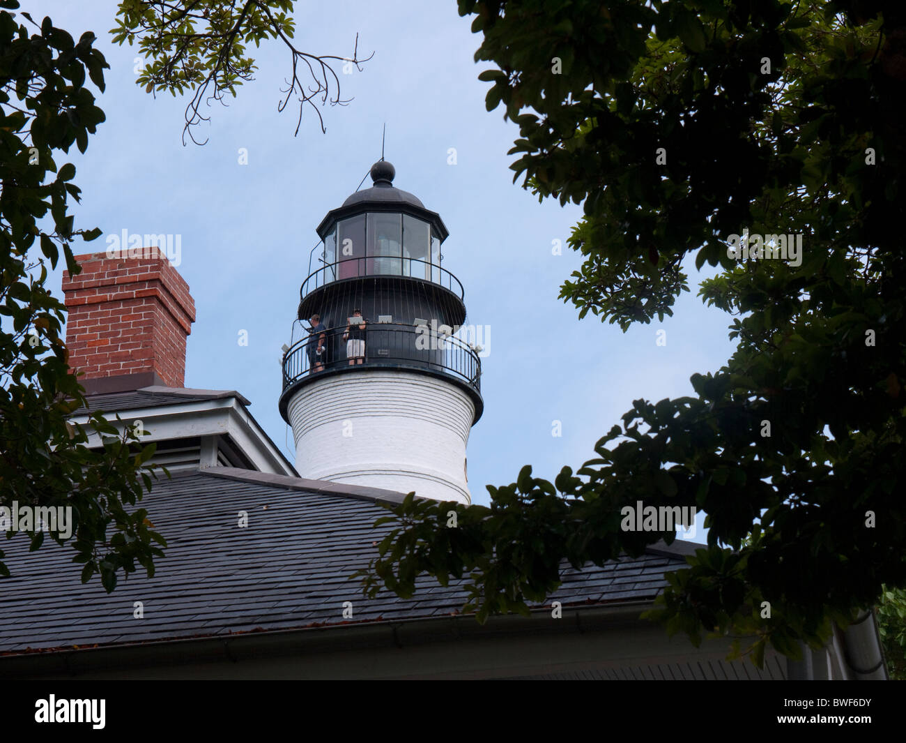 Lighthouse far from the sea in Key West in the Florida Keys in the ...