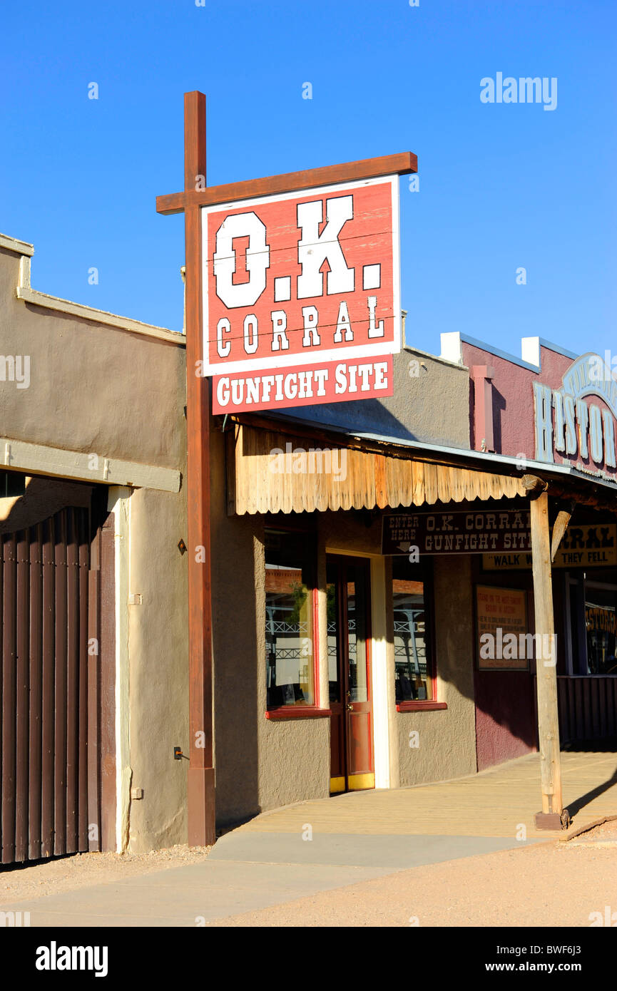 OK Corral Gunfight Site Tombstone Arizona Stock Photo - Alamy