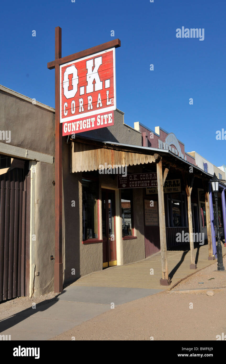 OK Corral Gunfight Site Tombstone Arizona Stock Photo - Alamy