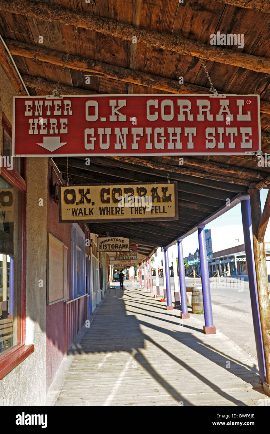 OK Corral Gunfight Site Tombstone Arizona Stock Photo - Alamy