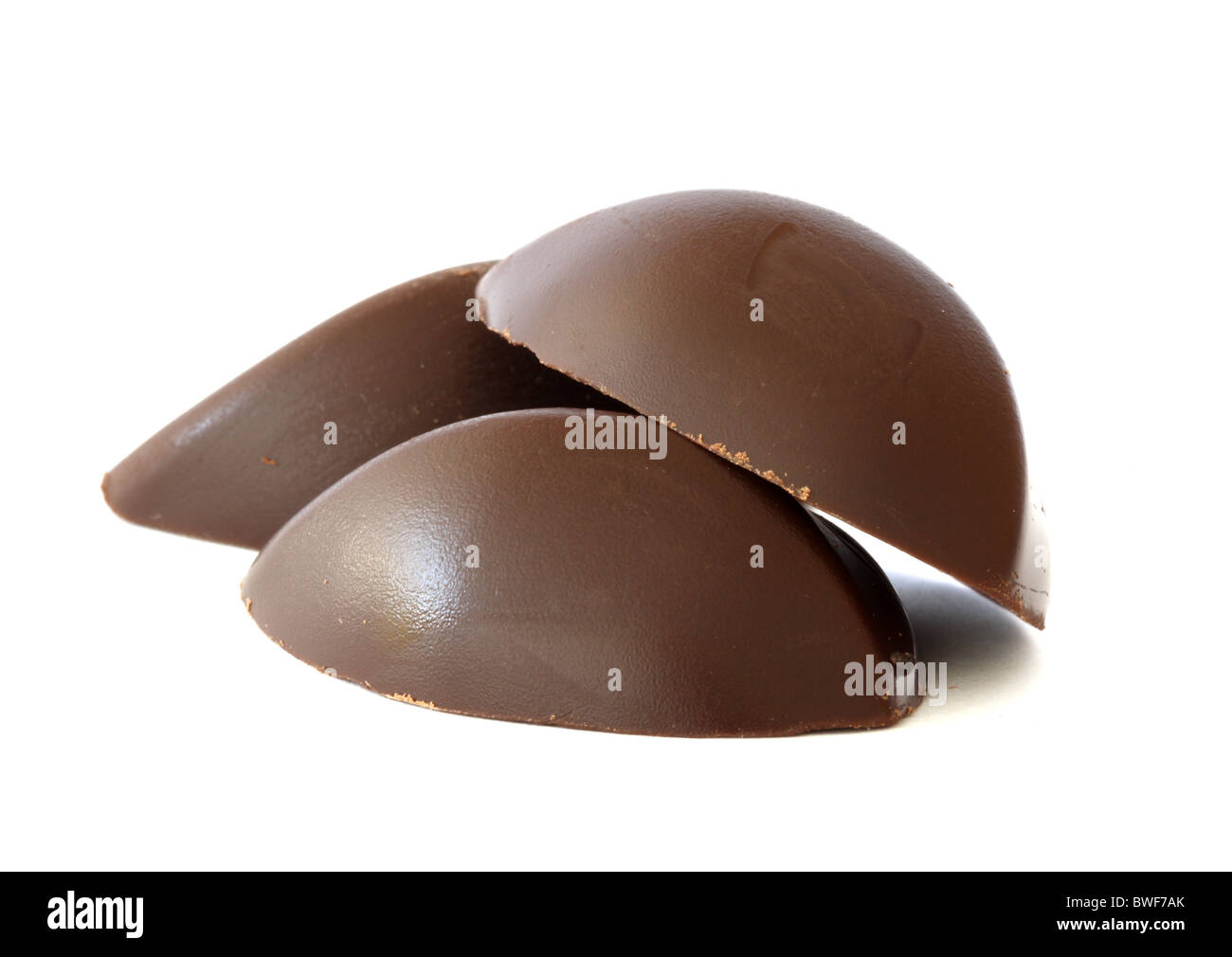 Dark chocolate candies with menthol filling Stock Photo - Alamy