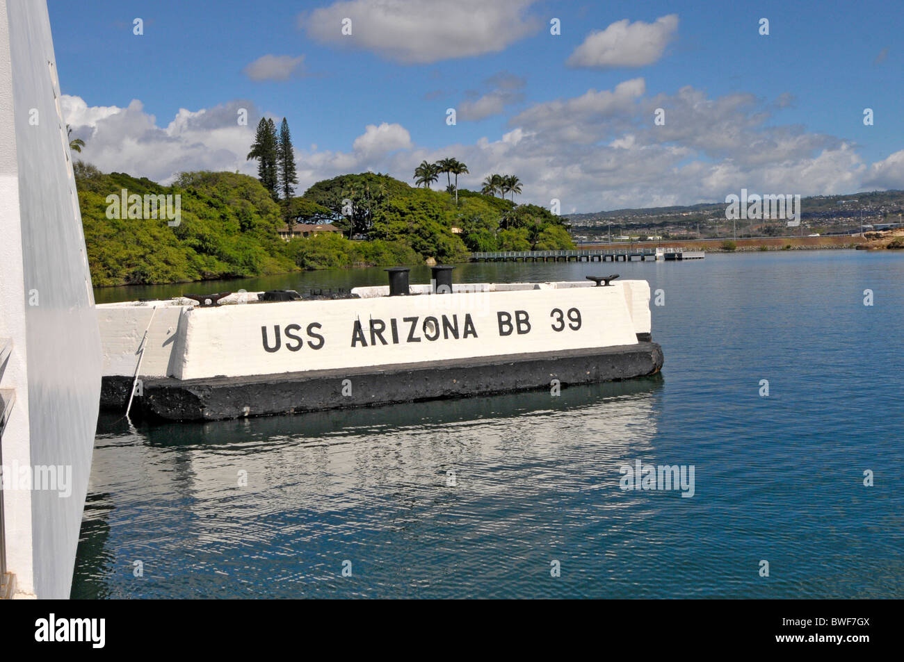 Marker where USS Arizona sunk Memorial Pearl Harbor Pacific National ...