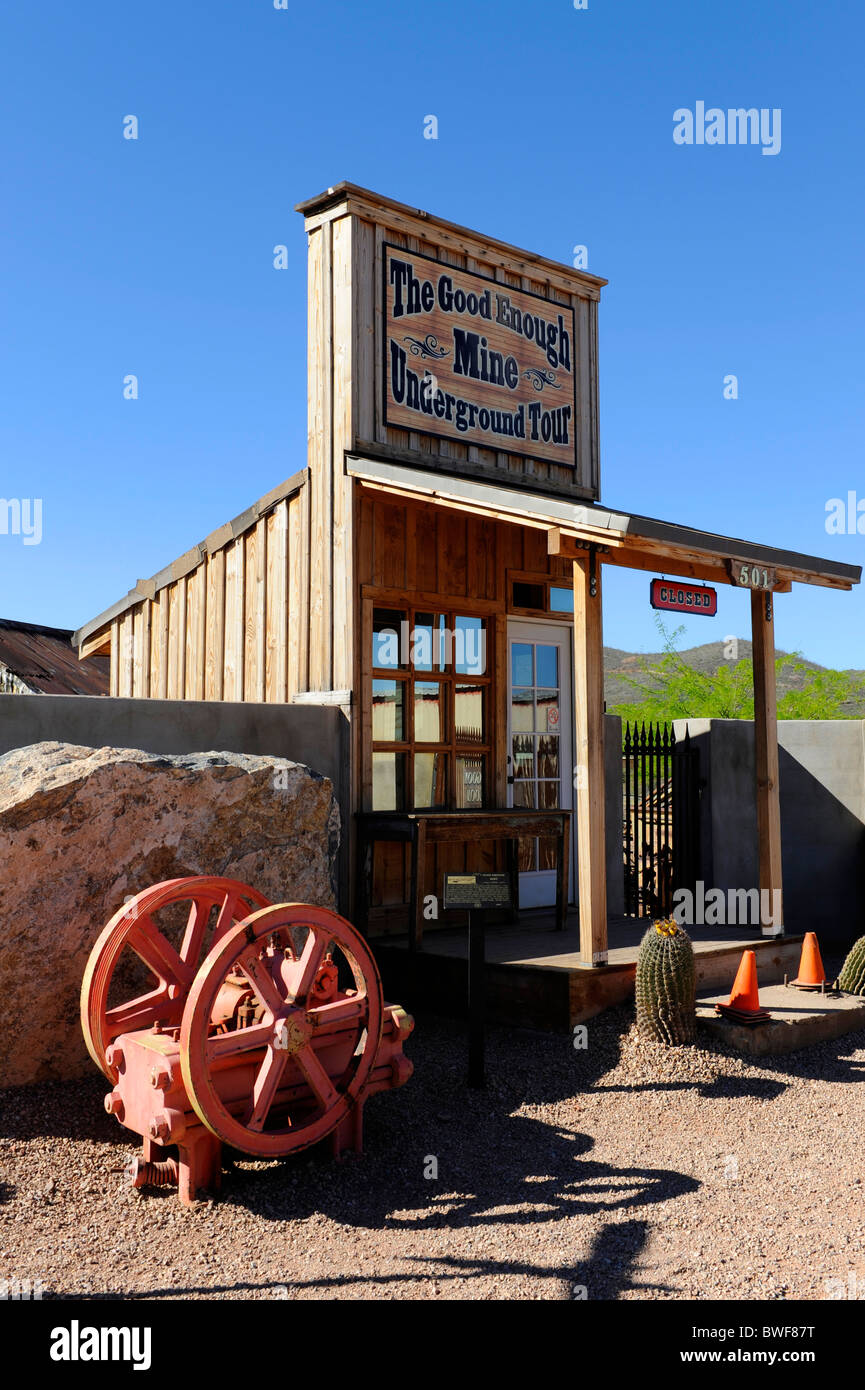 Good Enough Mine Underground Tour Tombstone Arizona Stock Photo - Alamy