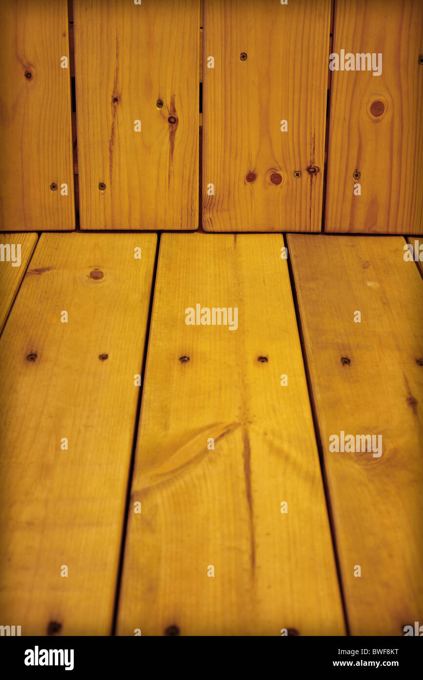 Wooden wall and floor close up - a natural background Stock Photo - Alamy