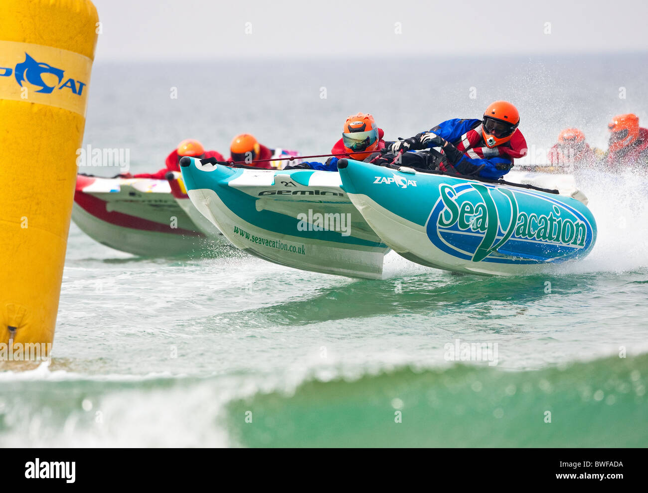 Zapcat Racing, Fistral Beach, Newquay, Cornwall UK Stock Photo - Alamy