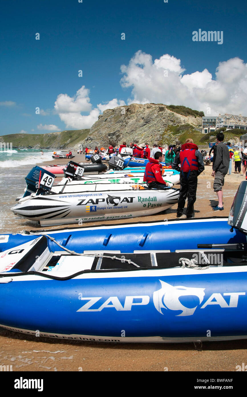 Zapcat Racing, Watergate Bay, Cornwall UK Stock Photo - Alamy