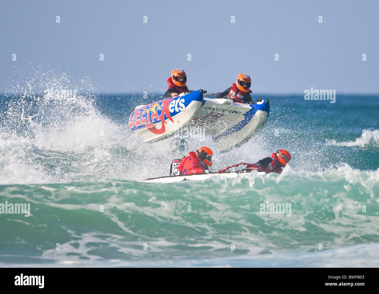 Zapcat Racing, Watergate Bay, Cornwall UK Stock Photo - Alamy
