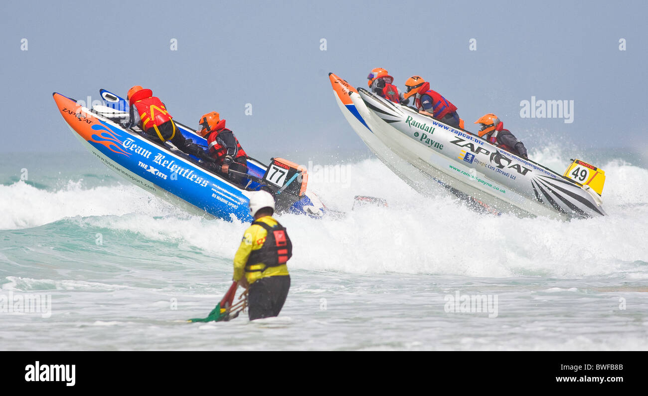 Zapcat Racing, Watergate Bay, Cornwall UK Stock Photo - Alamy