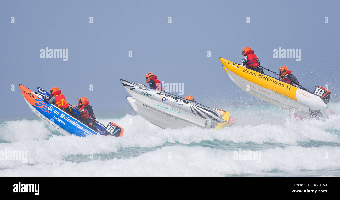 Zapcat Racing, Watergate Bay, Cornwall UK Stock Photo - Alamy