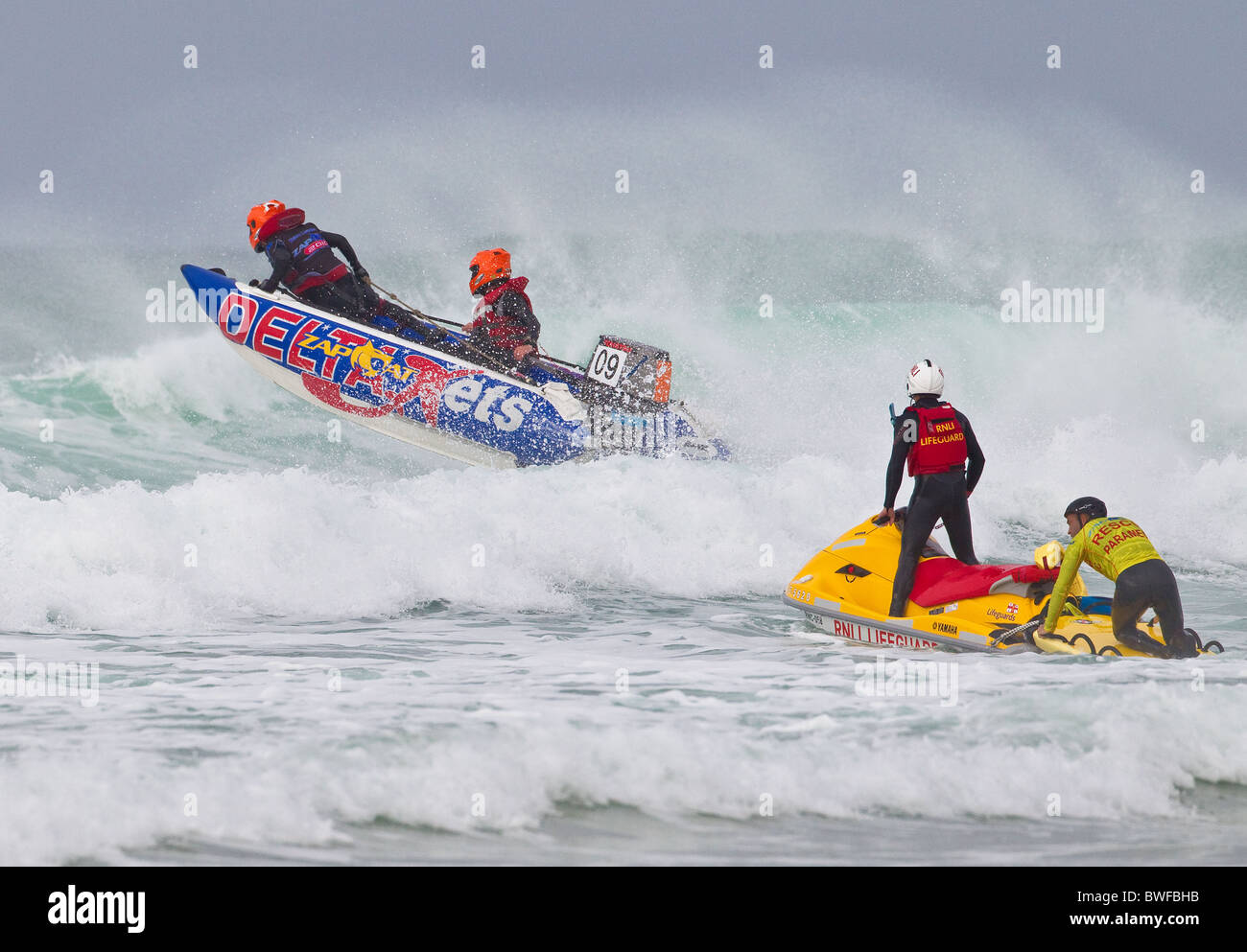 Zapcat Racing, Watergate Bay, Cornwall UK Stock Photo - Alamy