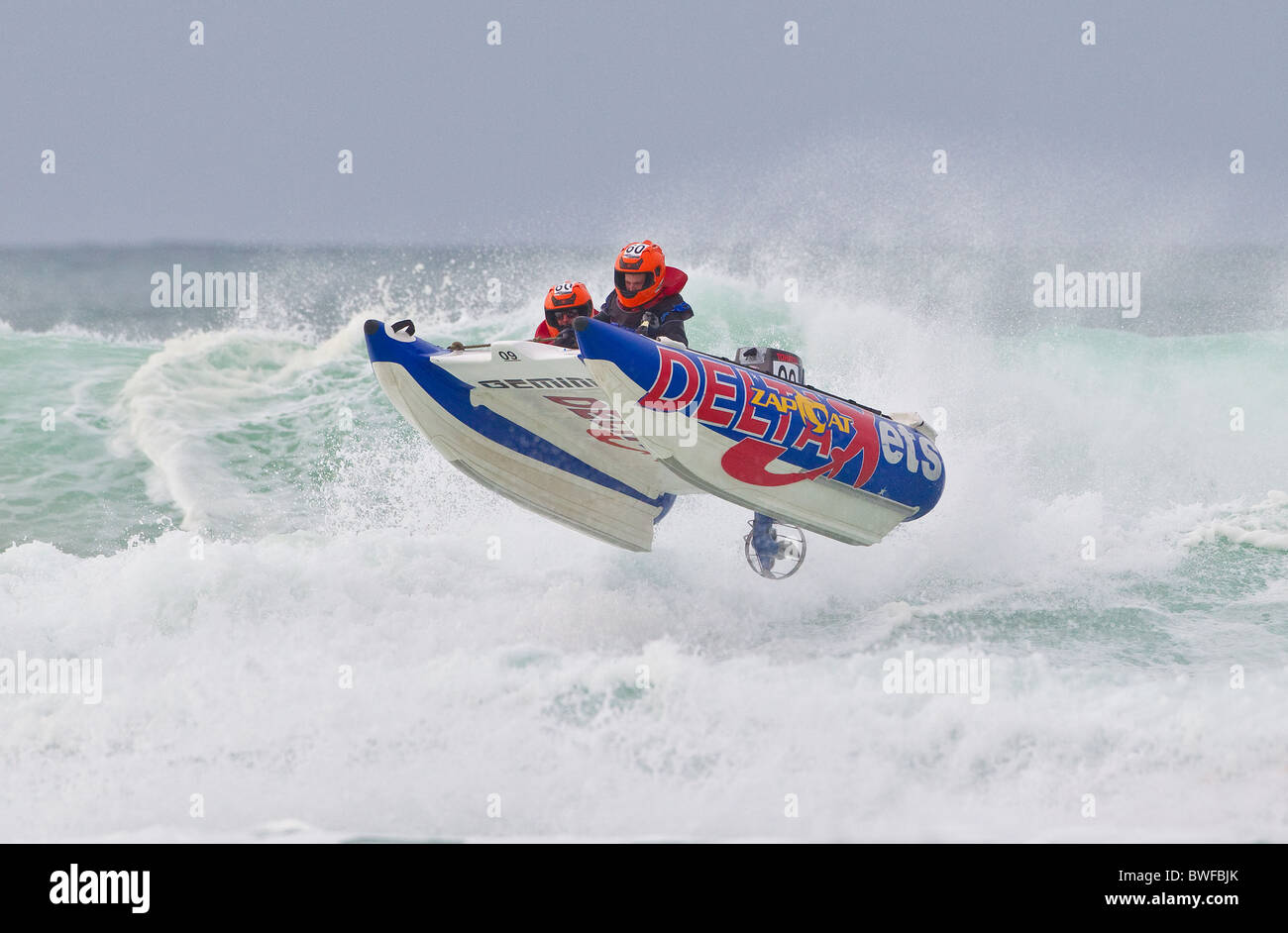 Zapcat Racing, Watergate Bay, Cornwall UK Stock Photo - Alamy
