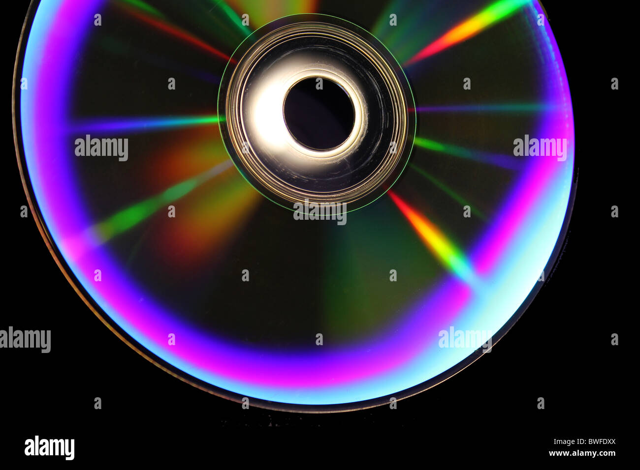 CD ROM Disk depicting colour spectrum patterns Stock Photo - Alamy