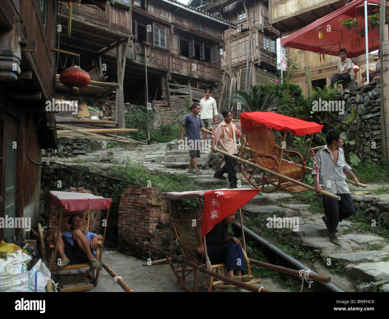 Yao village. Ping An Rice Terraces, Longsheng, Longji, Guilin, China ...