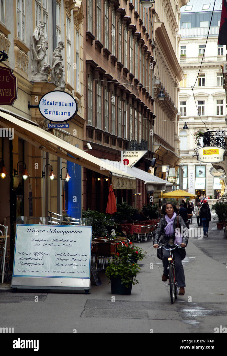 girl on bike, street scene, Vienna, Austria Stock Photo - Alamy