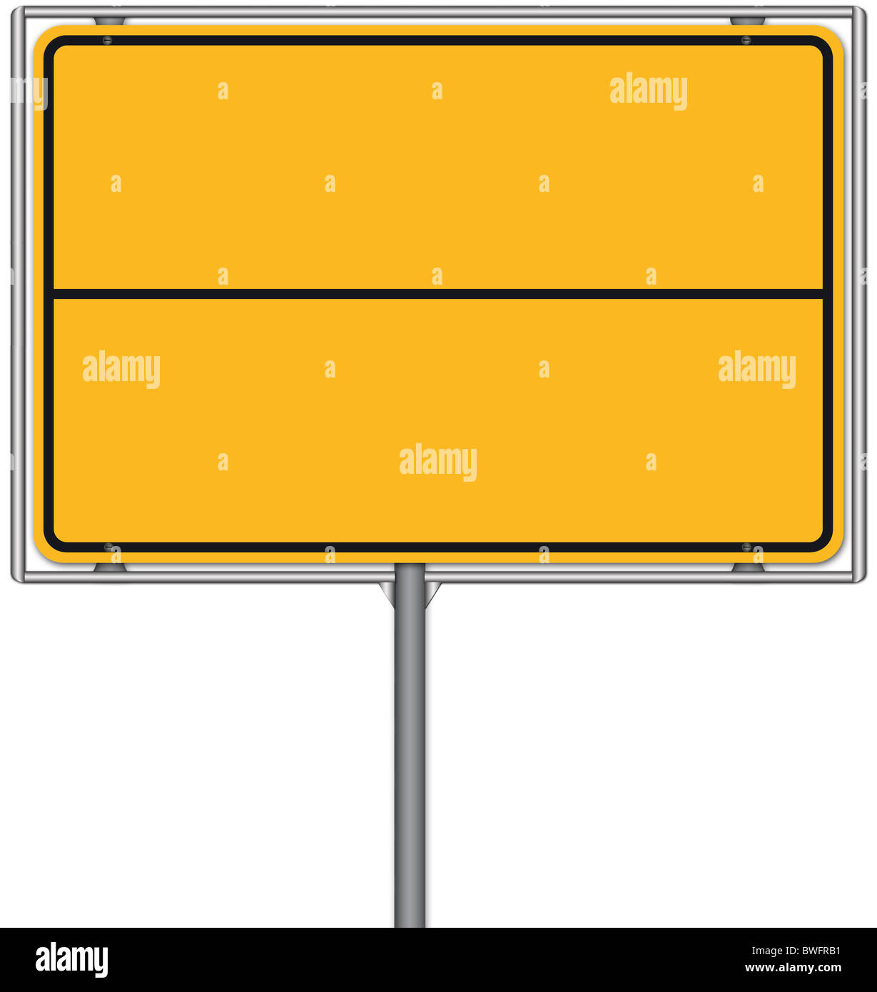 German city sign; yellow, black, no text; original color and size ...