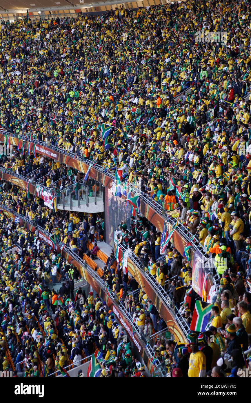 View of crowd in Stadium at soccer world cup, South Africa Stock Photo ...