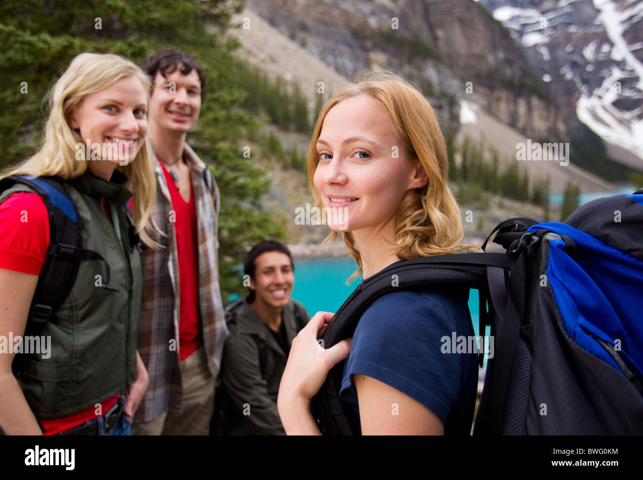 Camp group landscape hi-res stock photography and images - Alamy