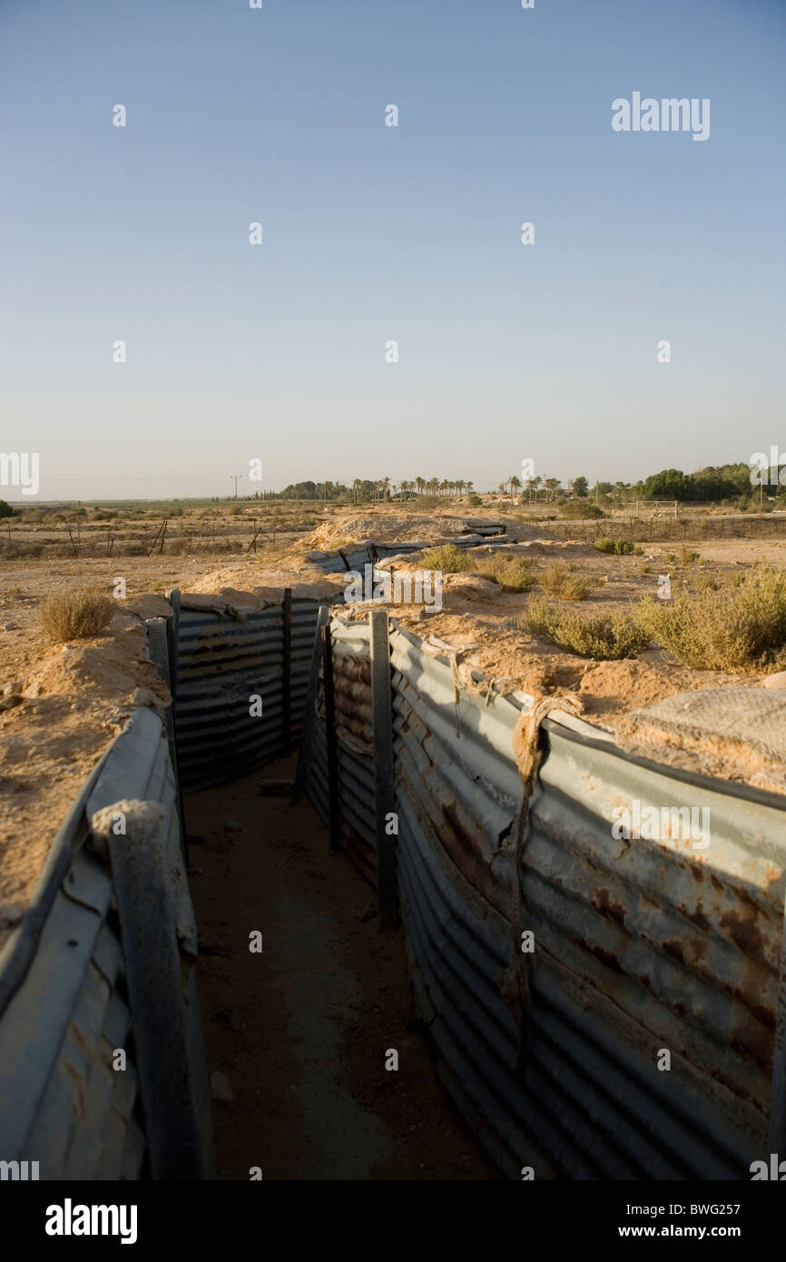 Slit trench system at The Kibbutz Revivim founded in1943 south of ...