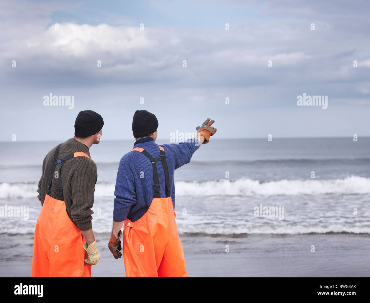 Pointing fisherman hi-res stock photography and images - Alamy