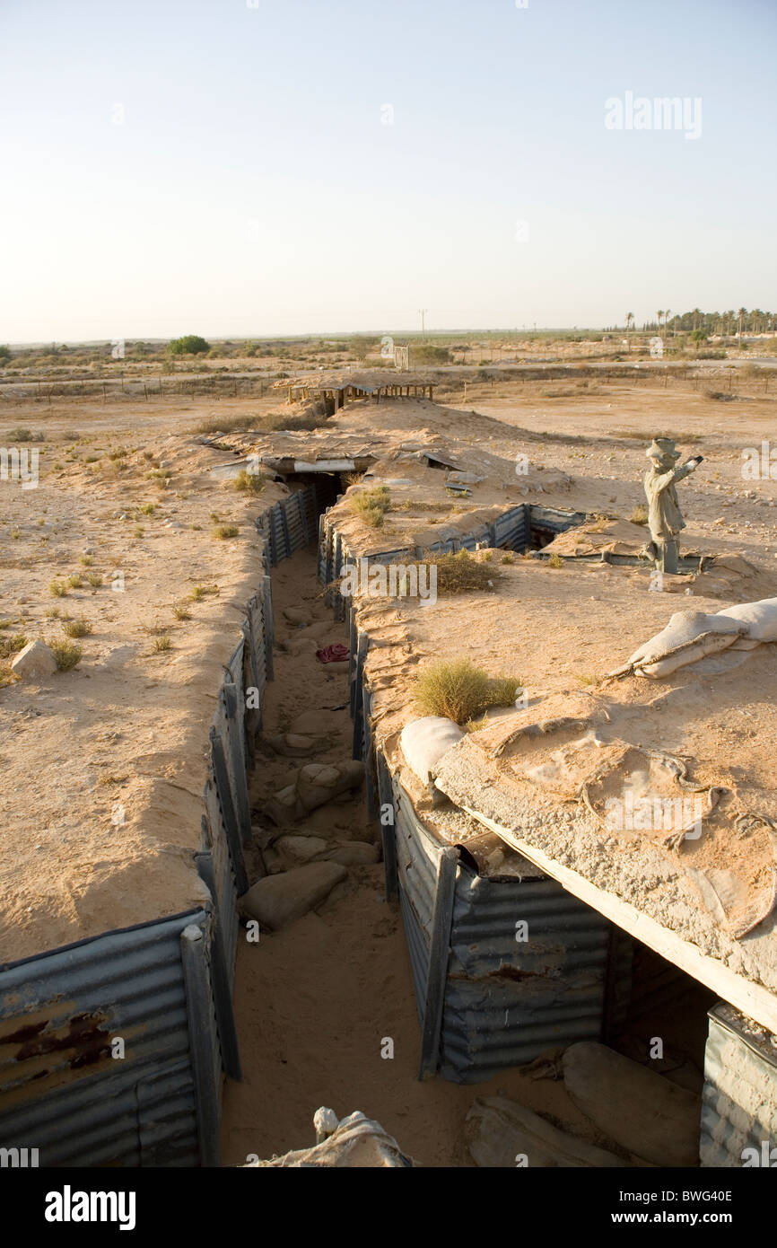 Slit trench system at The Kibbutz Revivim founded in1943 south of ...
