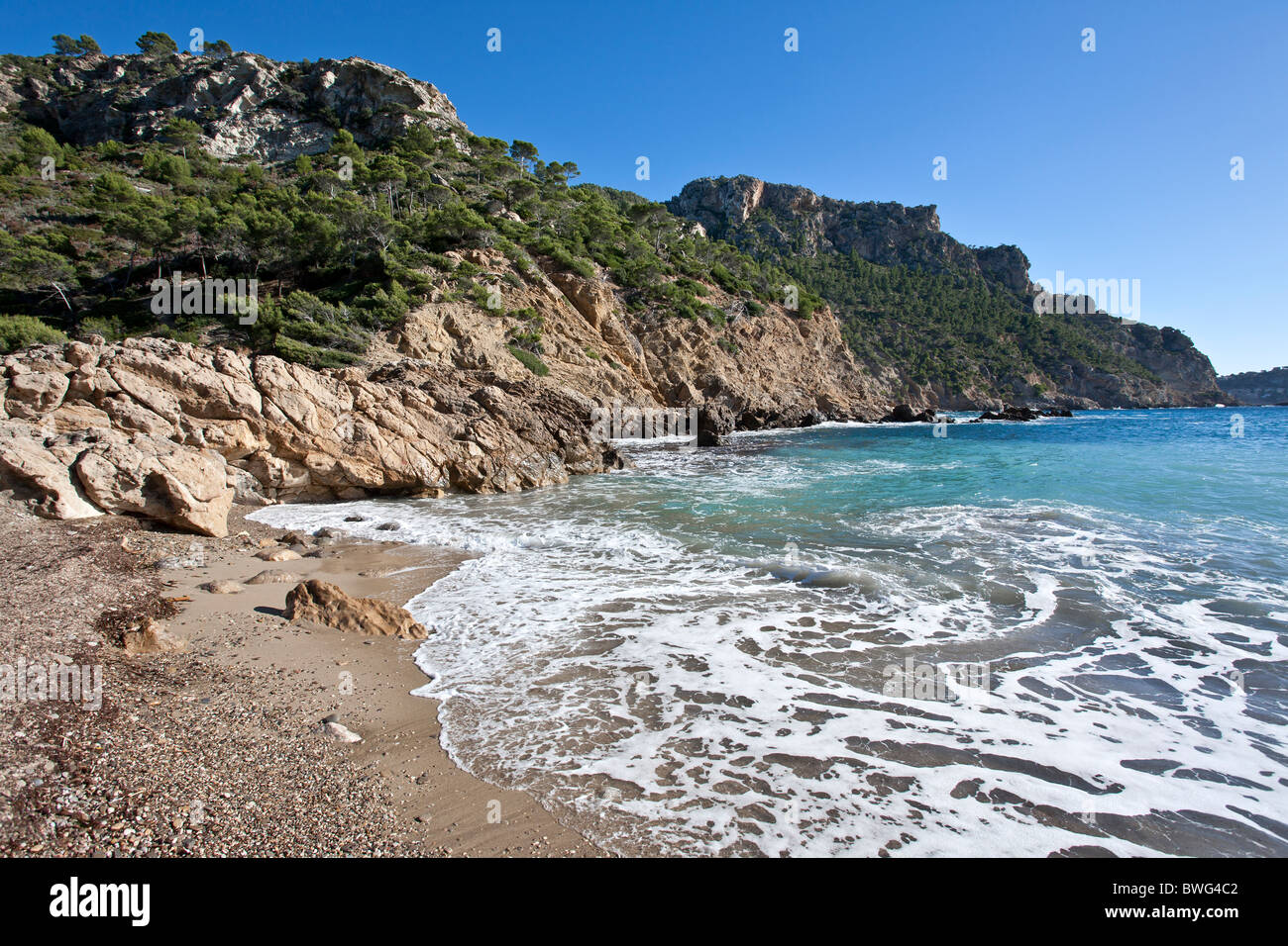 Cala Egos beach. Andratx. Mallorca Island. Spain Stock Photo - Alamy