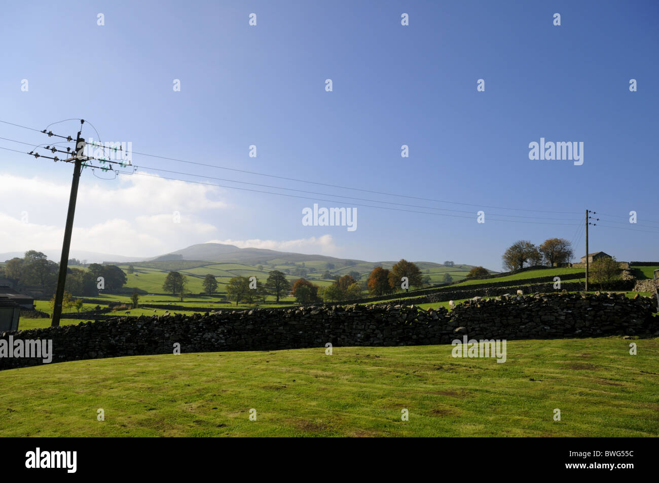 Countryside view of Hawes in the Yorkshire Dales National Park Stock ...
