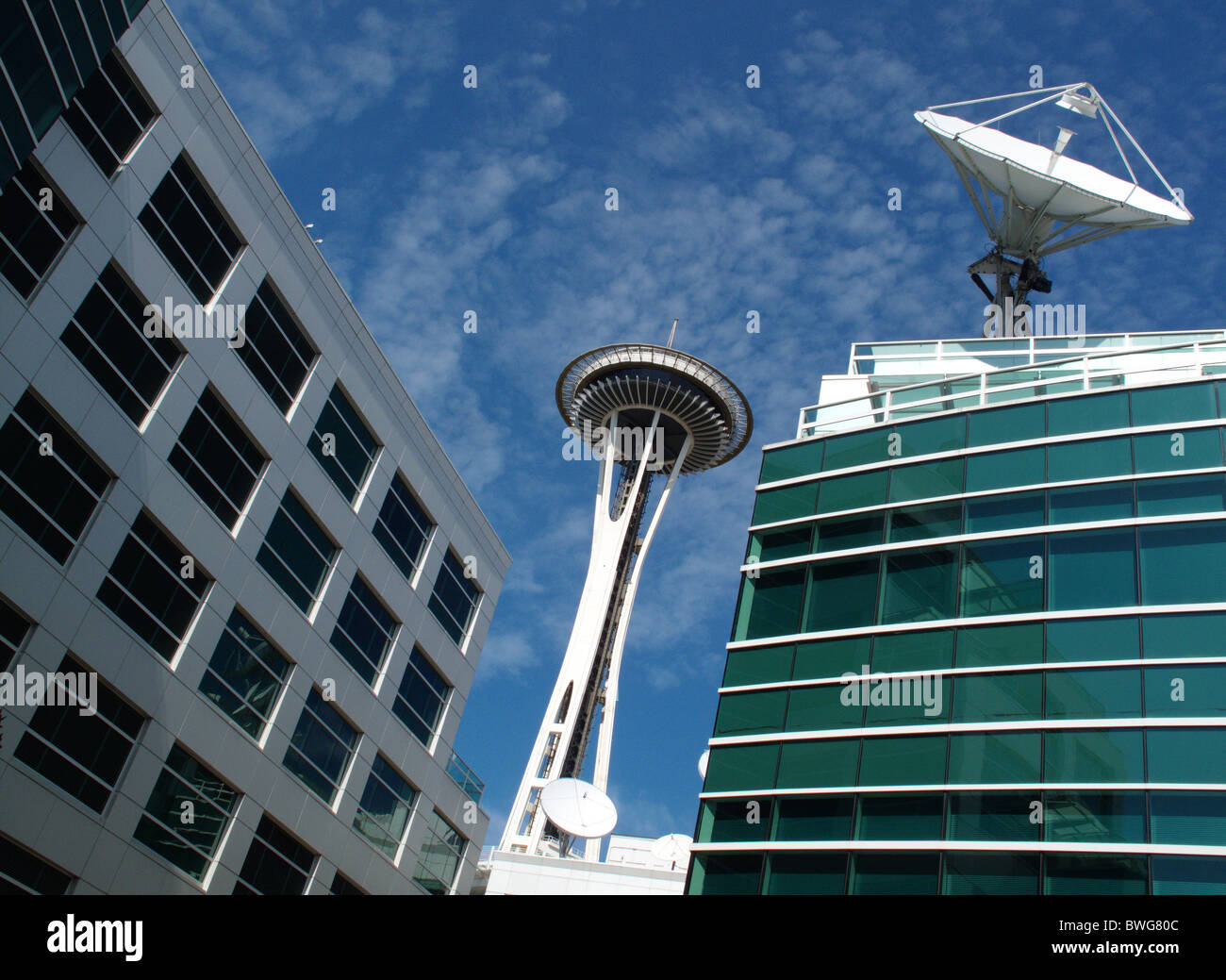 The Space Needle tower in Seattle, Washington, United States of America ...