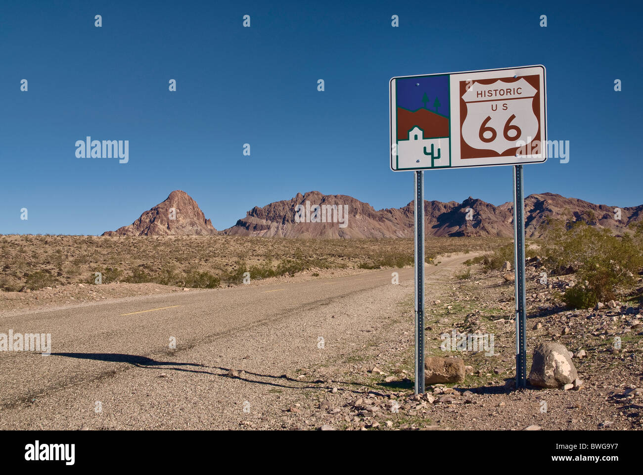 Sign at Black Country Byway Historic Route 66 (Oatman Highway), Black ...