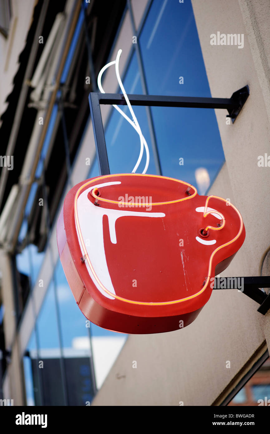 A sign for a coffee shop in Seattle, Washington, United States of ...