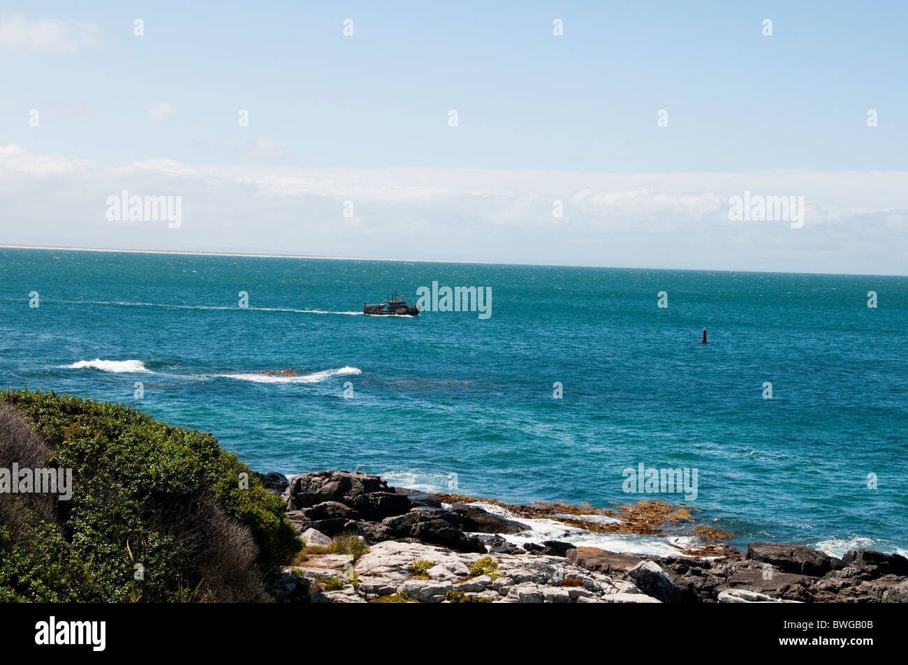 Bluff Lookout, Foveaux Strait, Bluff Port,Town,Hotel, South Island ...