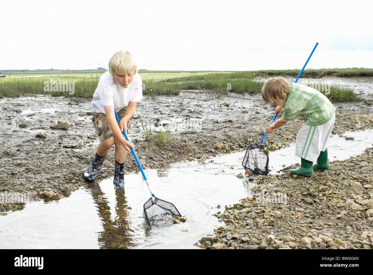 Stream children nets hi-res stock photography and images - Alamy