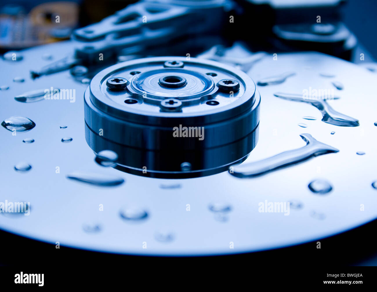 Closeup of read/write head of a computer hard drive Stock Photo - Alamy
