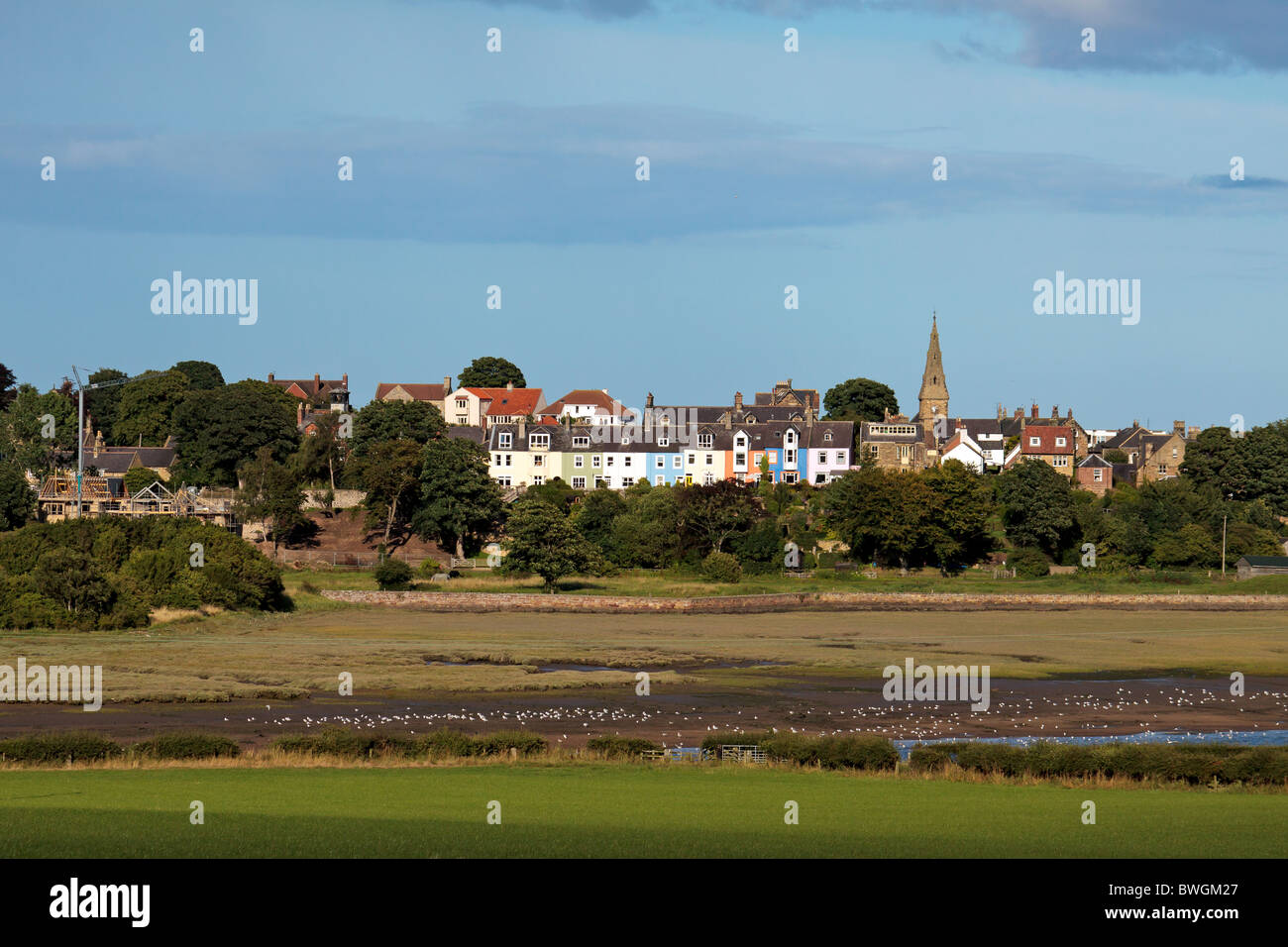 View of Alnmouth village Stock Photo - Alamy
