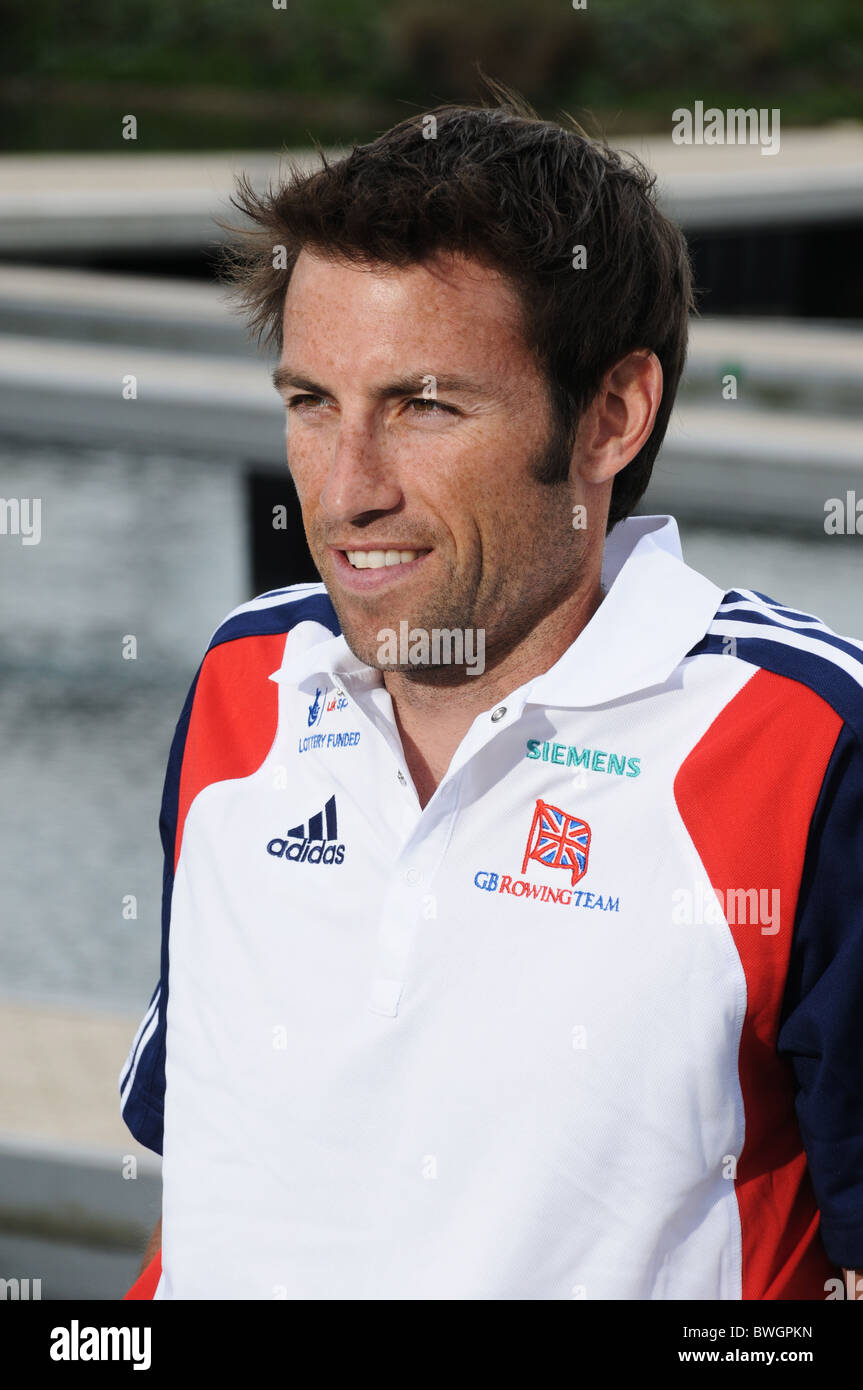 Mark Hunter MBE Olympic Gold medalist at Dorney Lake the GB rowing ...
