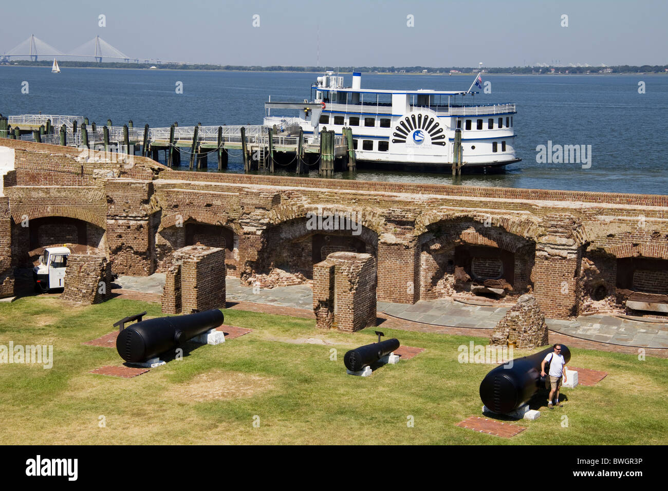Fort Sumter National Monument and tour boat, Charleston, South Carolina ...