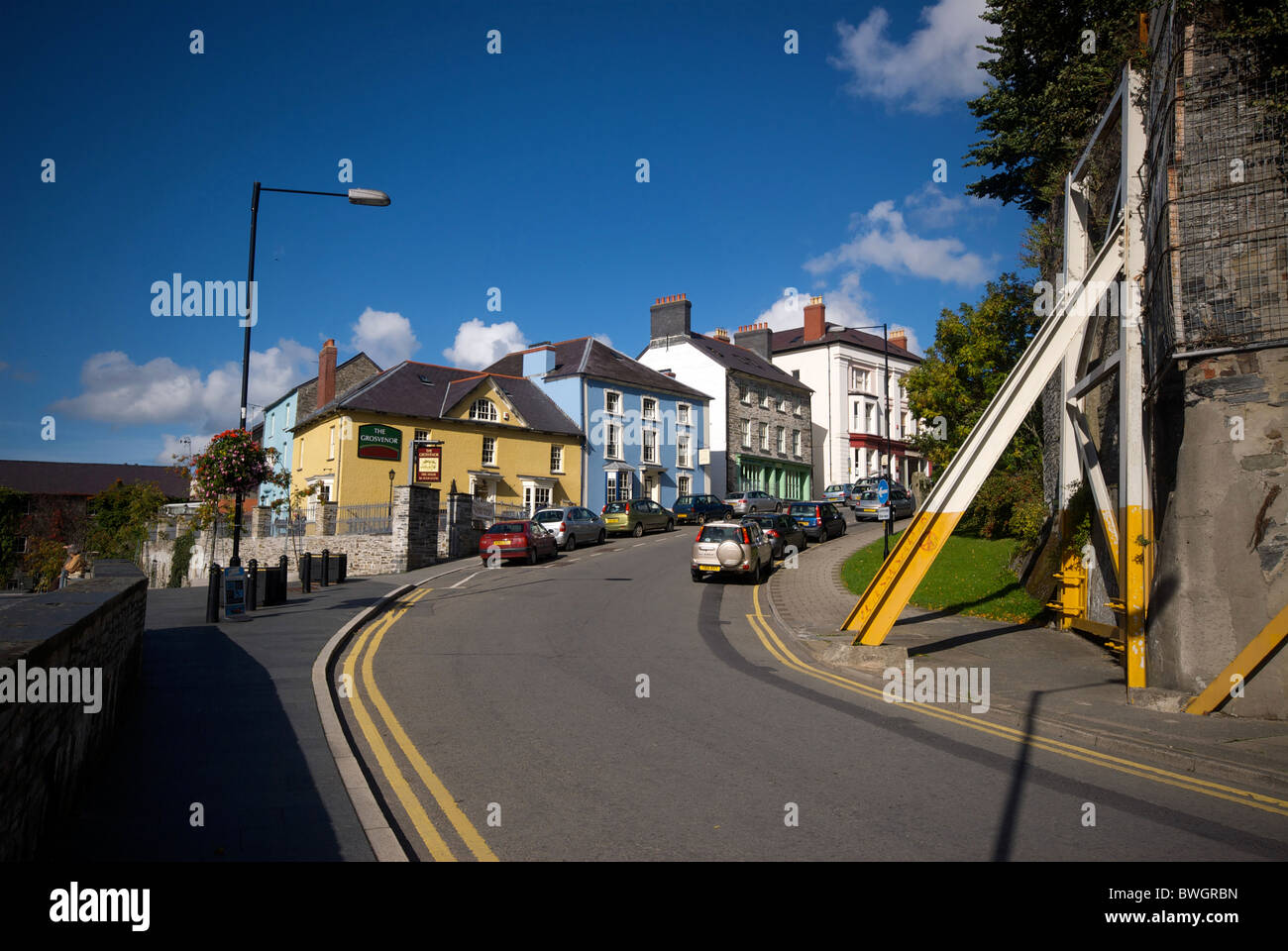 Cardigan Cerdgn Wales UK River Front Aberteifi Afon Teifi Stock Photo ...