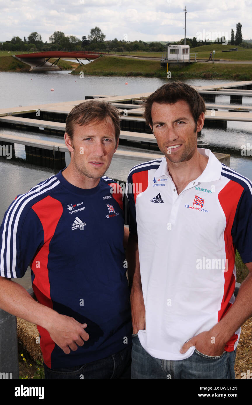 Rowing brothers Ross Hunter (left) and Mark Hunter MBE prepare for 2012 ...