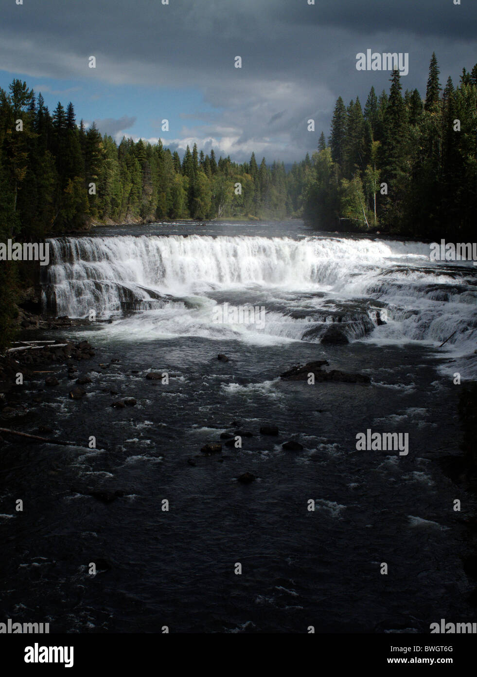 The Dawson Falls on the Murtle River in Wells Gray Provincial Park in ...